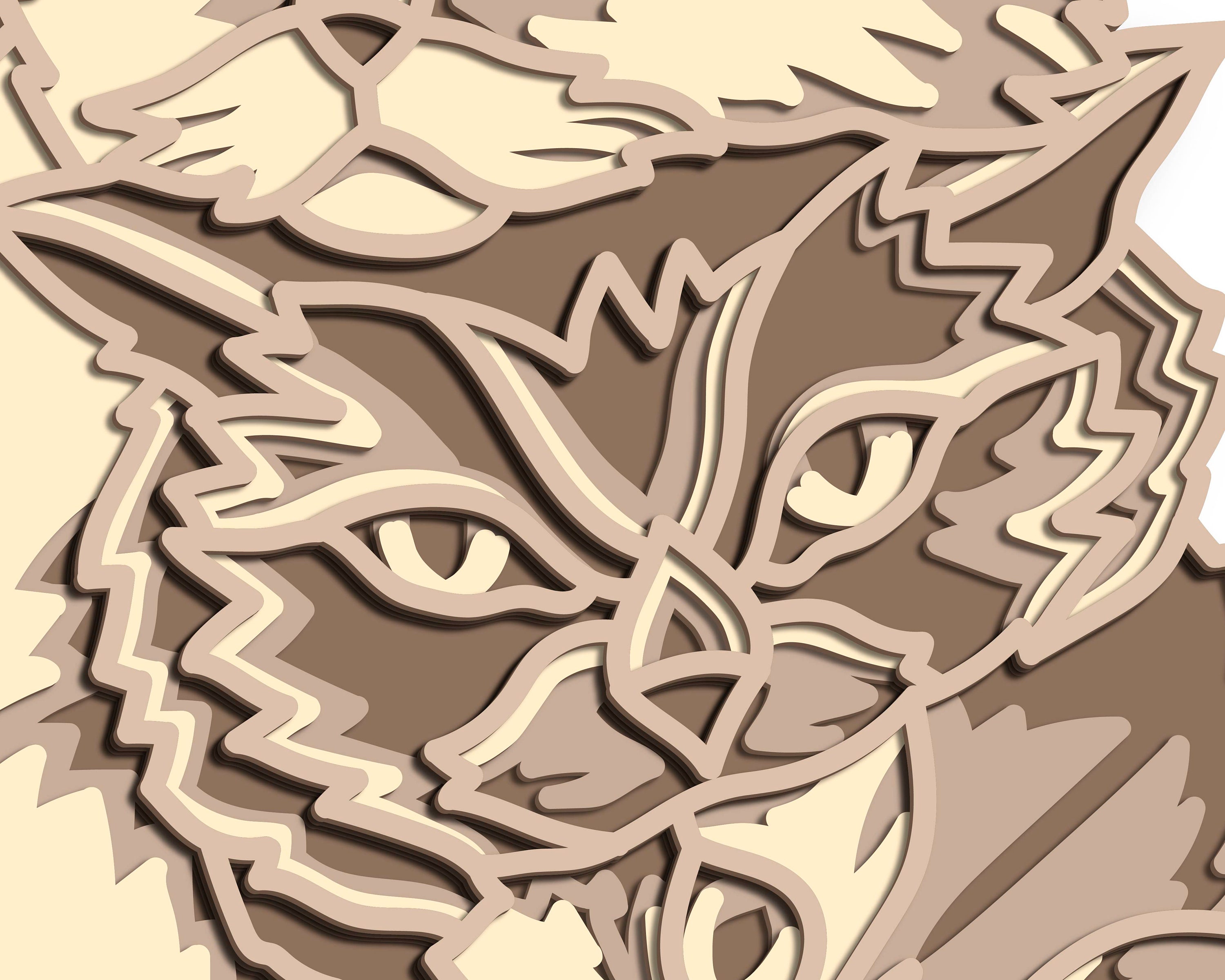 Cat Multilayer SVG/ Cat Cut File/ 3D Layer/ Plywood Cutting/ - Etsy