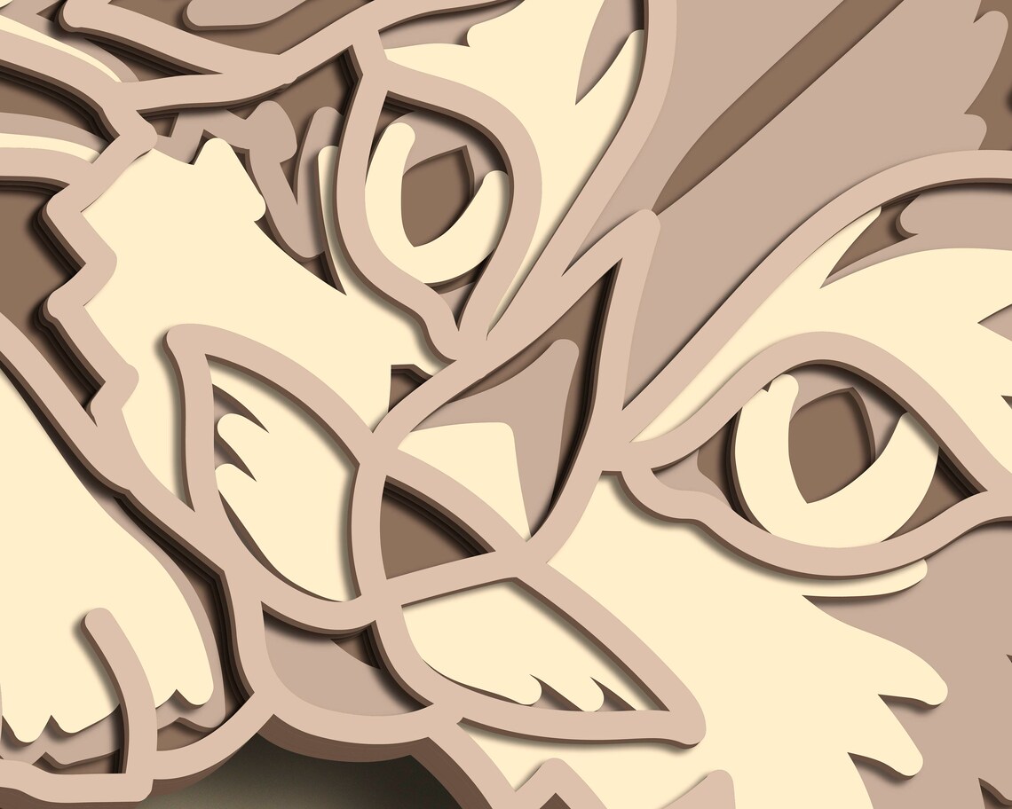 Cat Multilayer SVG/ Cat Cut File/ 3D Layer/ Plywood Cutting/ - Etsy