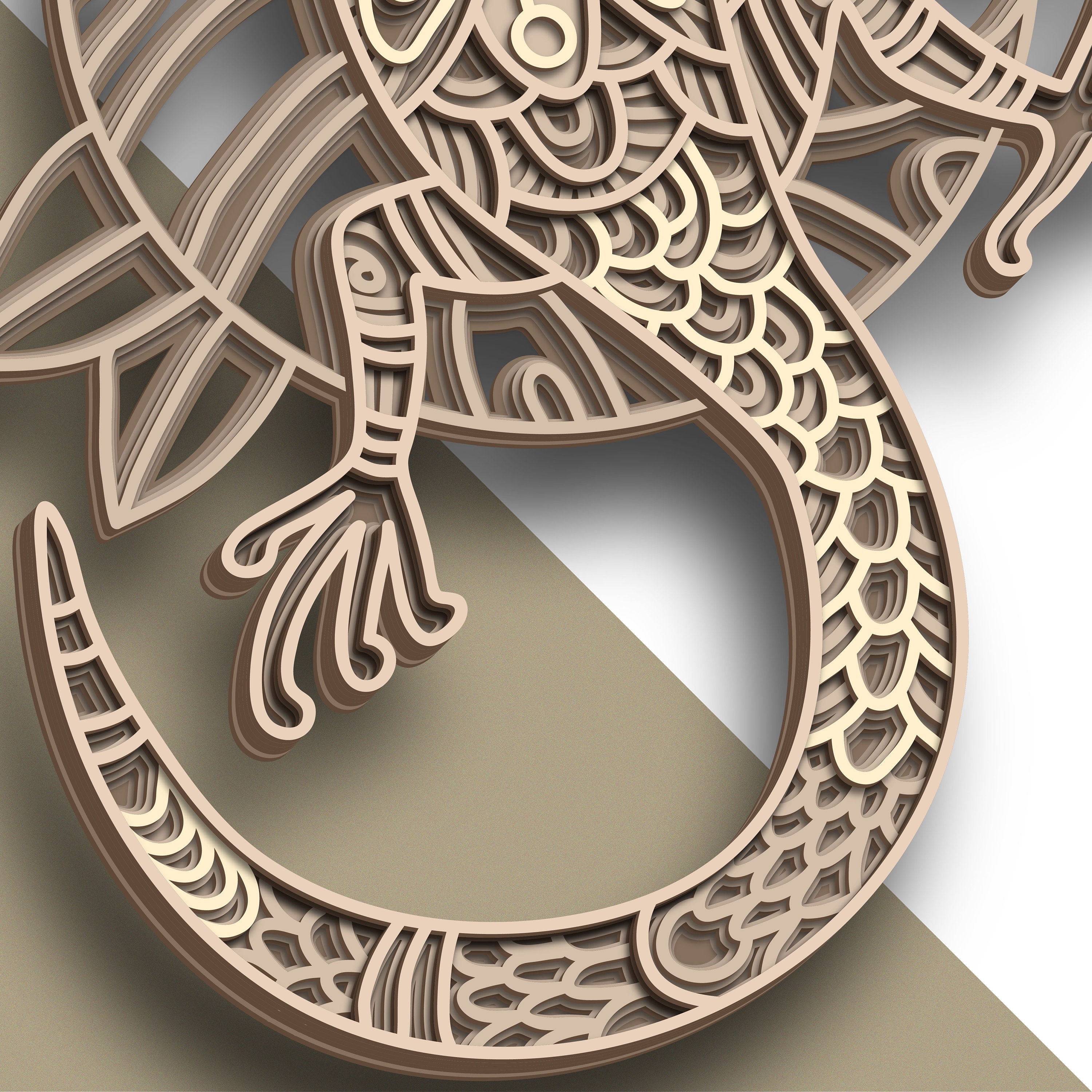 Lizard Multilayer SVG. Laser Cut File. Layer Construction. Plywood ...