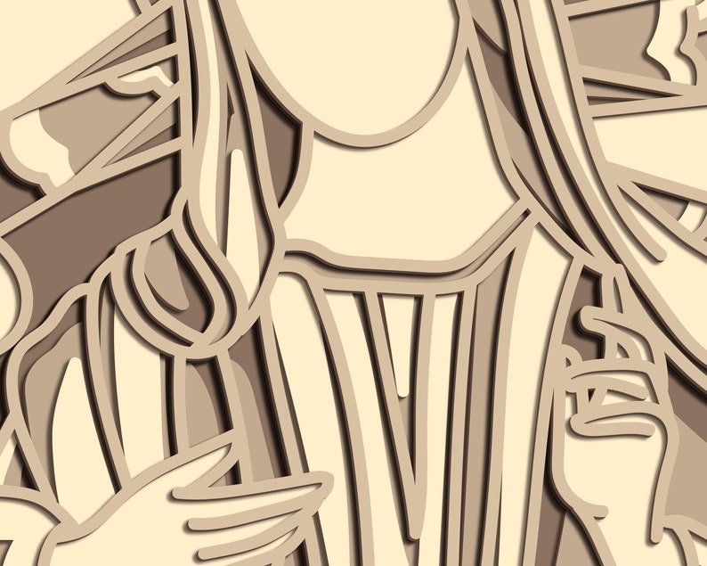 Virgin Mary Bundle Multilayer Svg/ Virgin Mary Bundle Cut File/ 3D ...