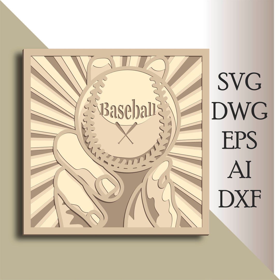 Baseball Multilayer SVG. Laser Cut File. Layer Construction. Plywood ...