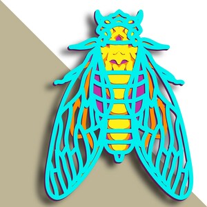 Cicada Bundle Multilayer Svg/ Cicada Bundle Cut File/ 3D Layer/ Plywood ...