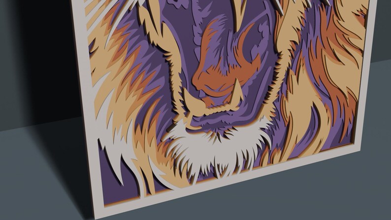 Lion Multilayer SVG. Laser Cut File. Layer Construction. Plywood ...