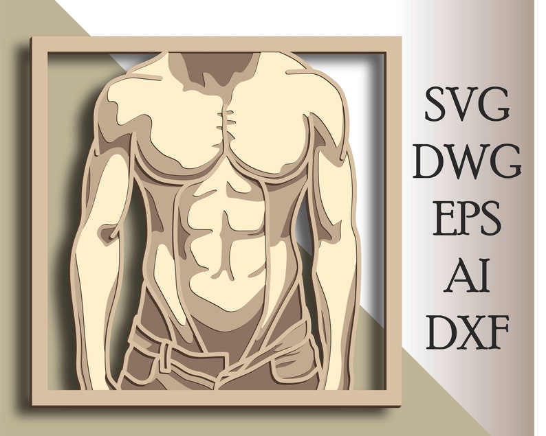 Man Body Multilayer SVG/ Man Body Cut File/ 3D Layer/ Plywood - Etsy