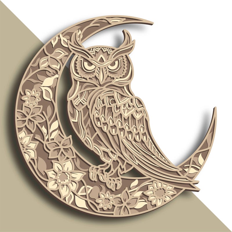 Owl File Dxf - Etsy UK