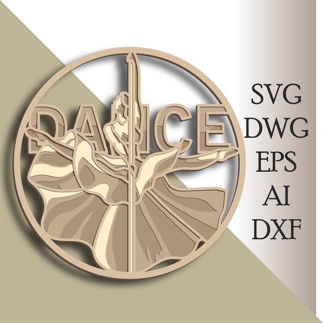 Dance Multilayer SVG/ Dance Cut File/ 3D Layer/ Plywood Cutting/ Paper ...