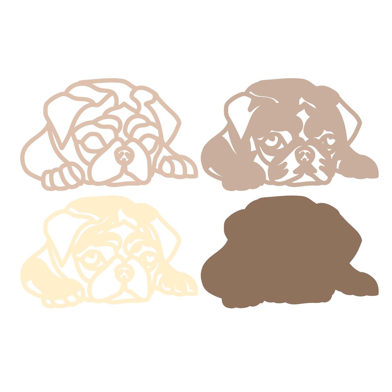 Pug Multilayer SVG/ Pug Cut File/ 3D Layer/ Plywood Cutting/ - Etsy Canada