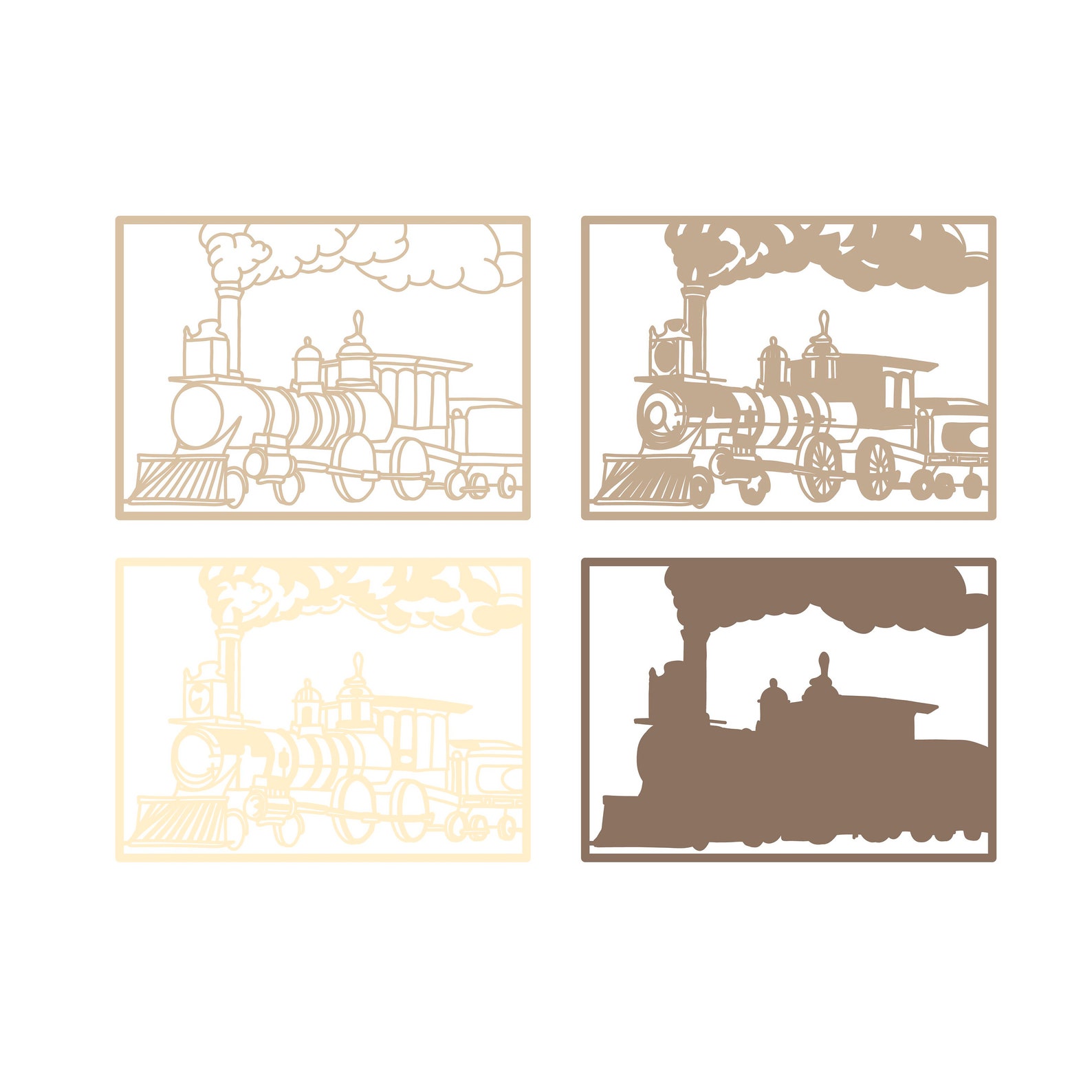 Train Multilayer SVG/ Train Cut File/ 3D Layer/ Plywood | Etsy Canada