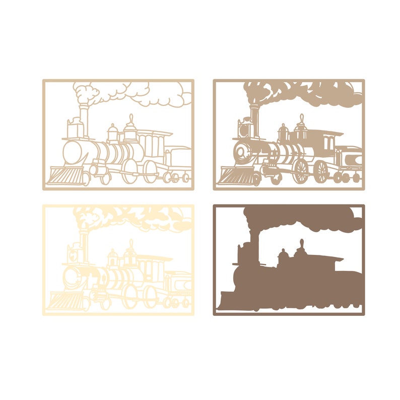 Train Multilayer SVG/ Train Cut File/ 3D Layer/ Plywood | Etsy Canada