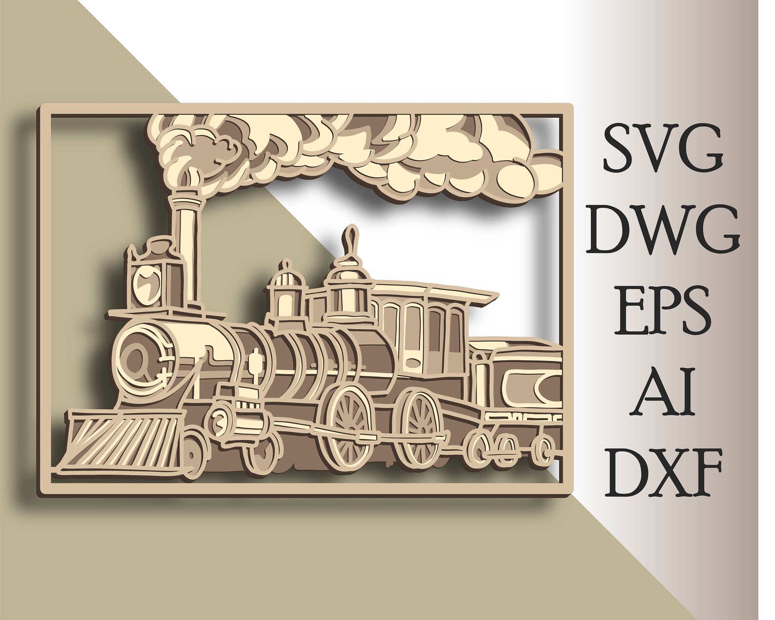 Train Multilayer SVG/ Train Cut File/ 3D Layer/ Plywood | Etsy Canada