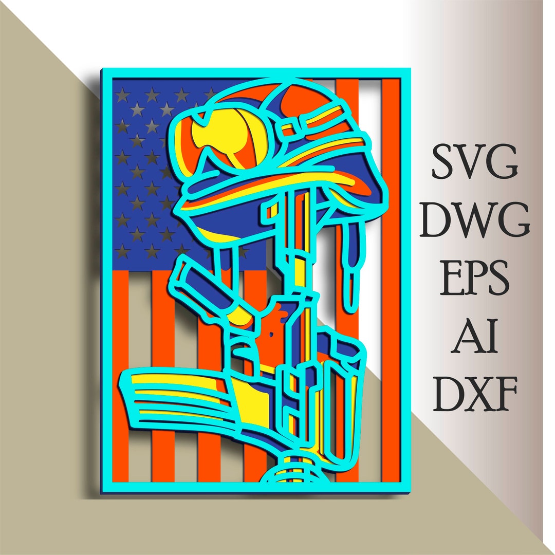 Army Multilayer SVG/ Army Cut File/ 3D Layer/ Plywood Cutting/ Paper ...