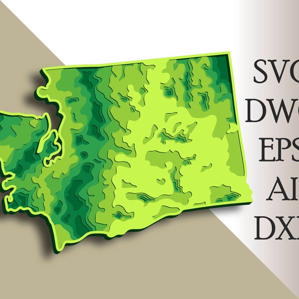 Washington State Svg - Etsy