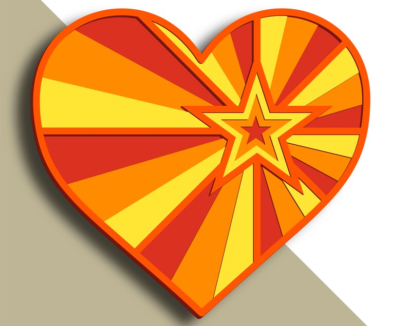 Heart Bundle Multilayer SVG/ Heart Bundle Cut File/ 3D Layer/ | Etsy