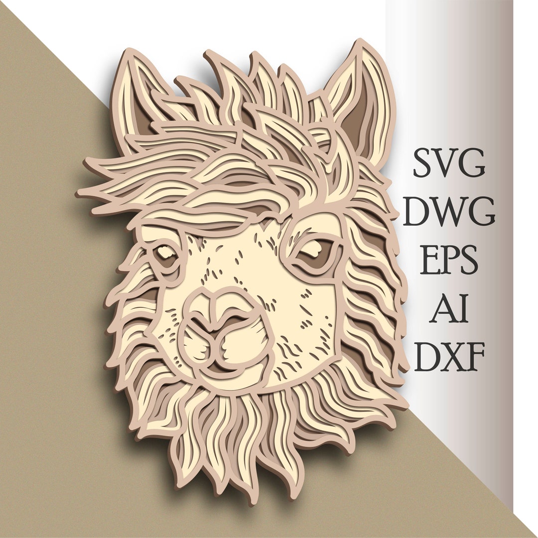 Lama Multilayer SVG/ Lama Cut File/ 3D Layer/ Plywood Cutting/ Paper ...