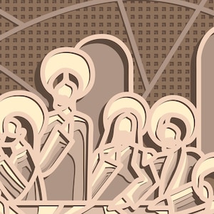 La Última Cena SVG multicapa/ Archivo de corte láser de La Última Cena ...
