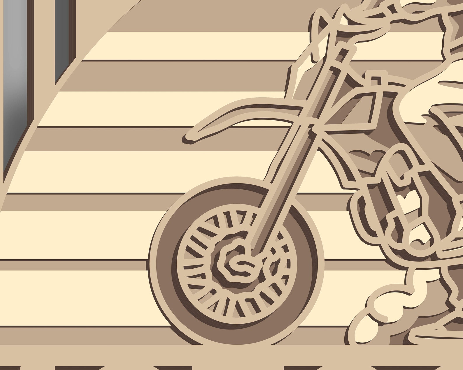Motocross 3D Multilayer SVG/ Motocross Zentangle Cut File/ 3D - Etsy