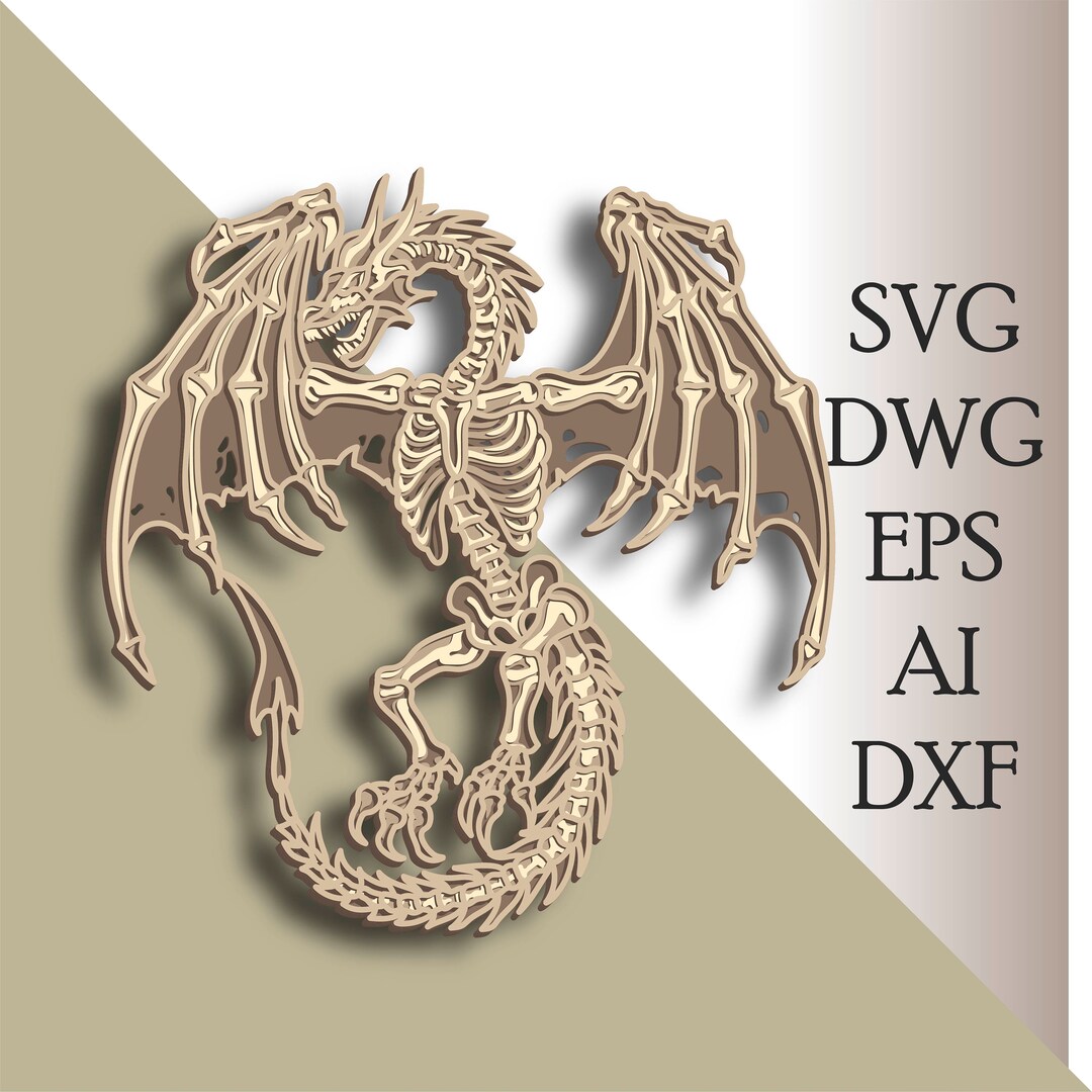 Dragon Multilayer SVG/ Dragon Cut File/ 3D Layer/ Plywood Cutting ...