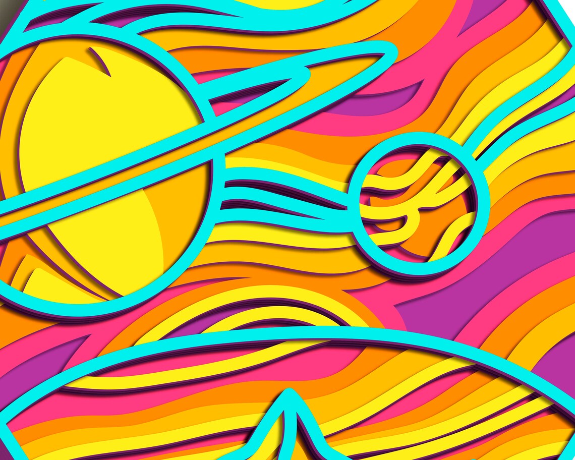 Space Multilayer SVG/ Space Cut File/ 3D Layer/ Plywood - Etsy