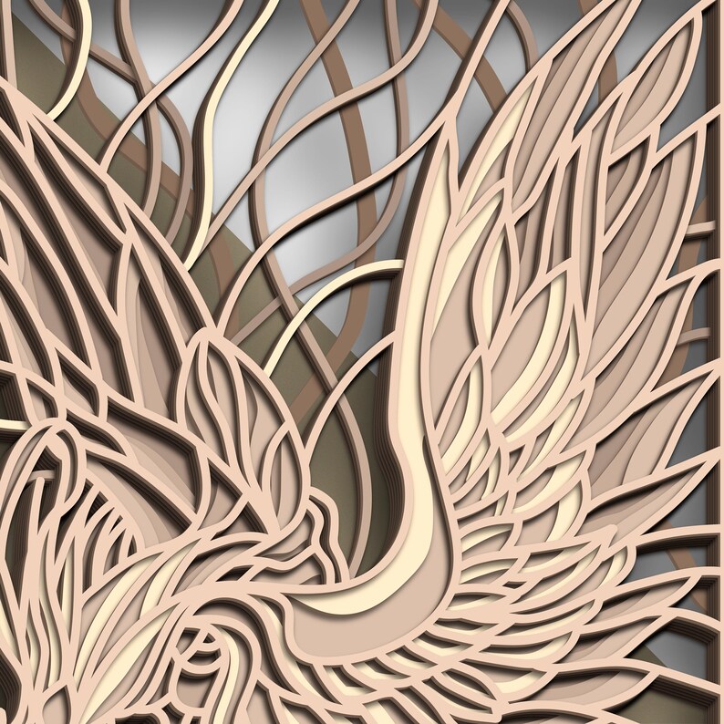 Phoenix Multilayer SVG/ Phoenix Cut File/ 3D Layer/ Plywood | Etsy Canada