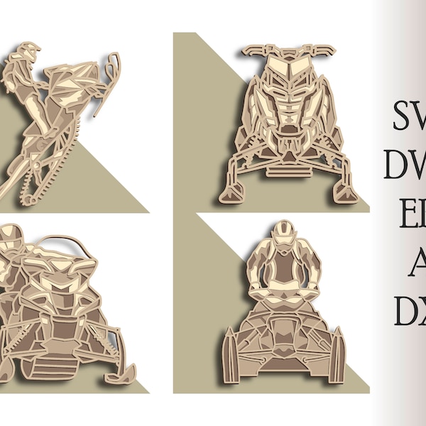 Snowmobile Dxf File - Etsy