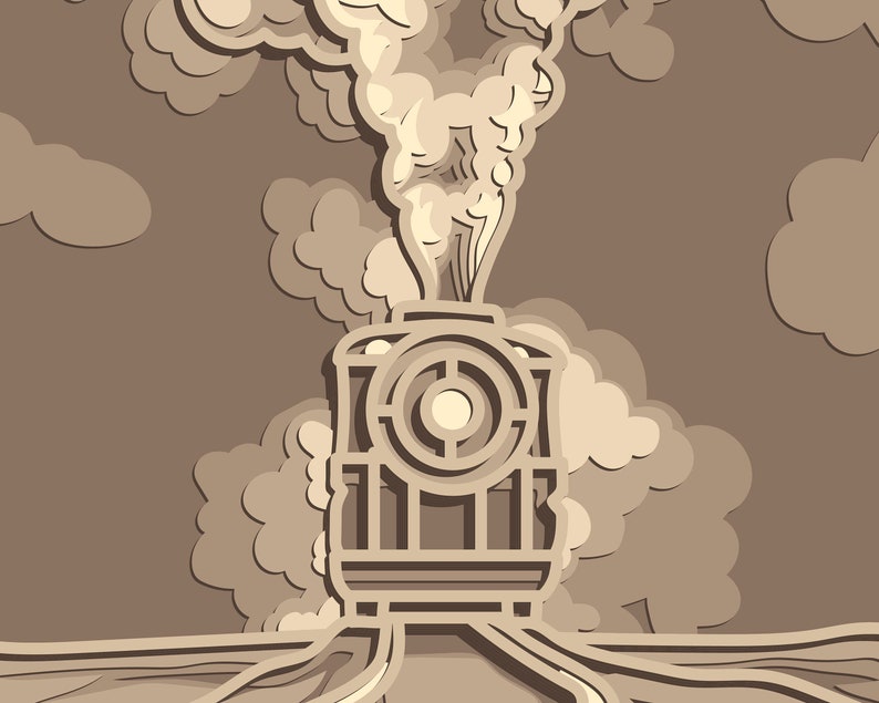 Train Multilayer SVG/ Train Cut File/ 3D Layer/ Plywood - Etsy