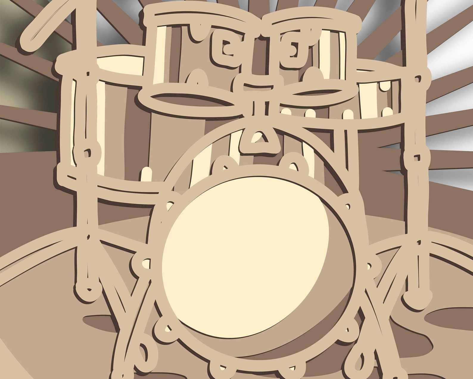 Drums Multilayer SVG/ Drums Cut File/ 3D Layer/ Plywood - Etsy