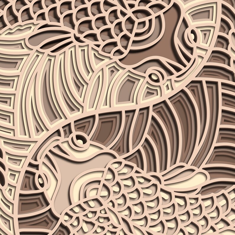 Yin Yang Fish Multilayer SVG/ Yin Yang Fish Cut File/ 3D - Etsy