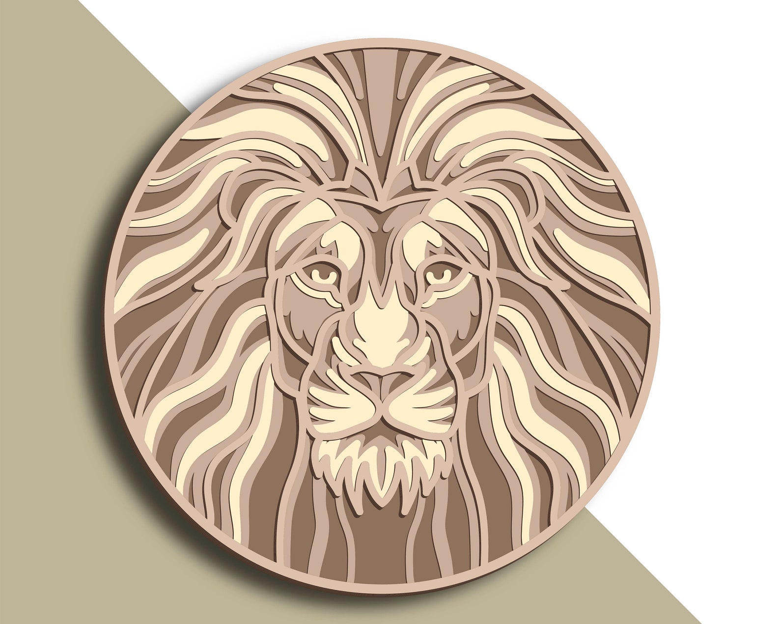Lion Multilayer SVG/ Lion Cut File/ 3D Layer/ Plywood Cutting/ - Etsy