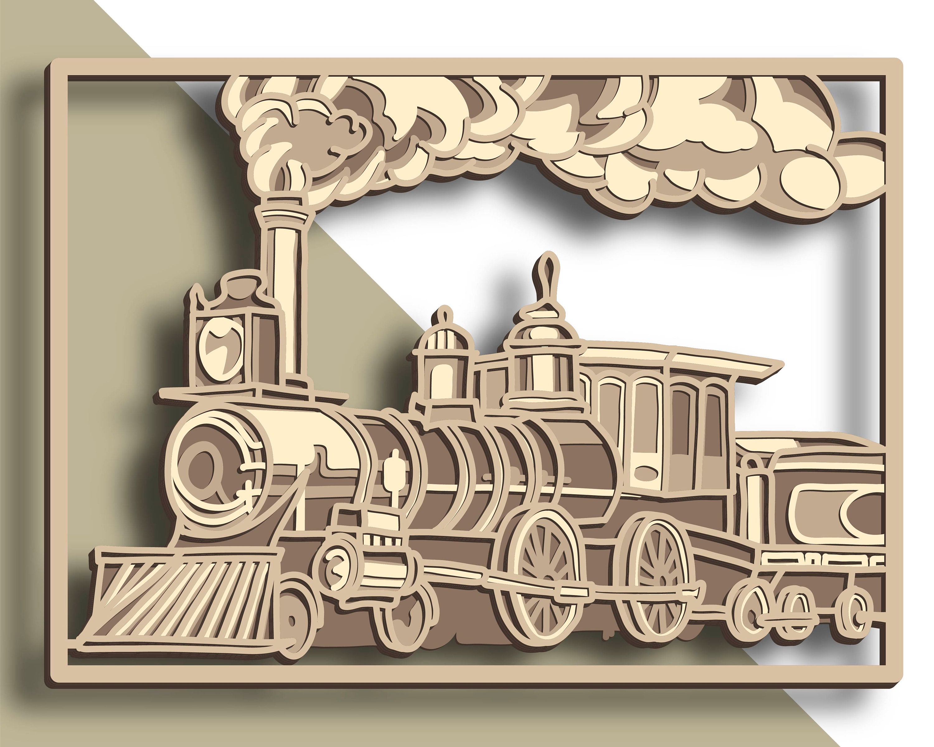 Train Multilayer SVG/ Train Cut File/ 3D Layer/ Plywood - Etsy Canada