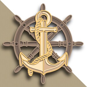 Marine Bundle Multilayer Svg/ Marine Bundle Laser Cut File/ 3D Layer ...