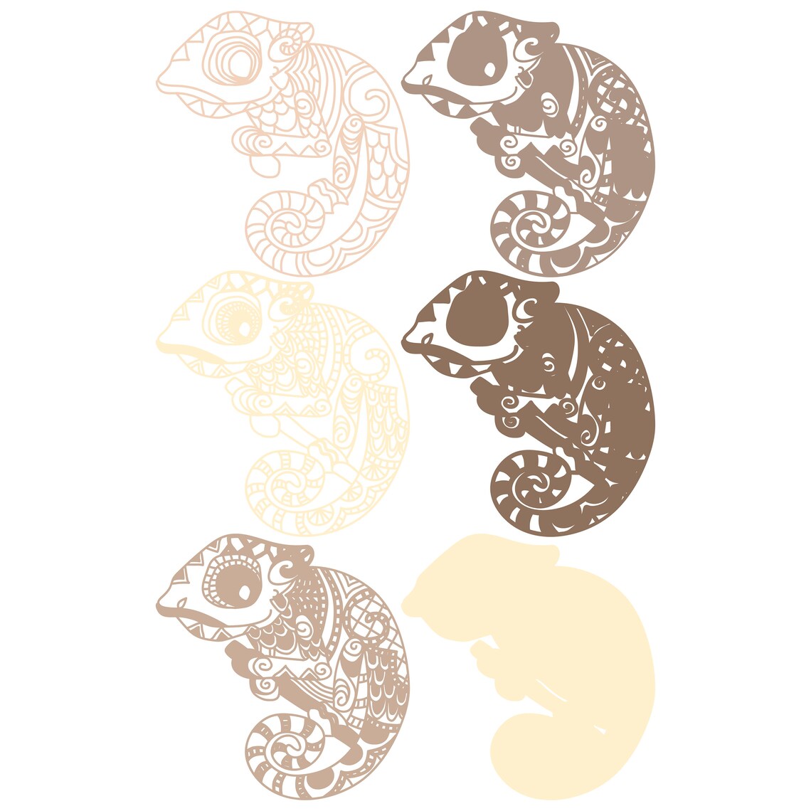 Chameleon Multilayer SVG/ Chameleon Cut File/ 3D Layer/ | Etsy
