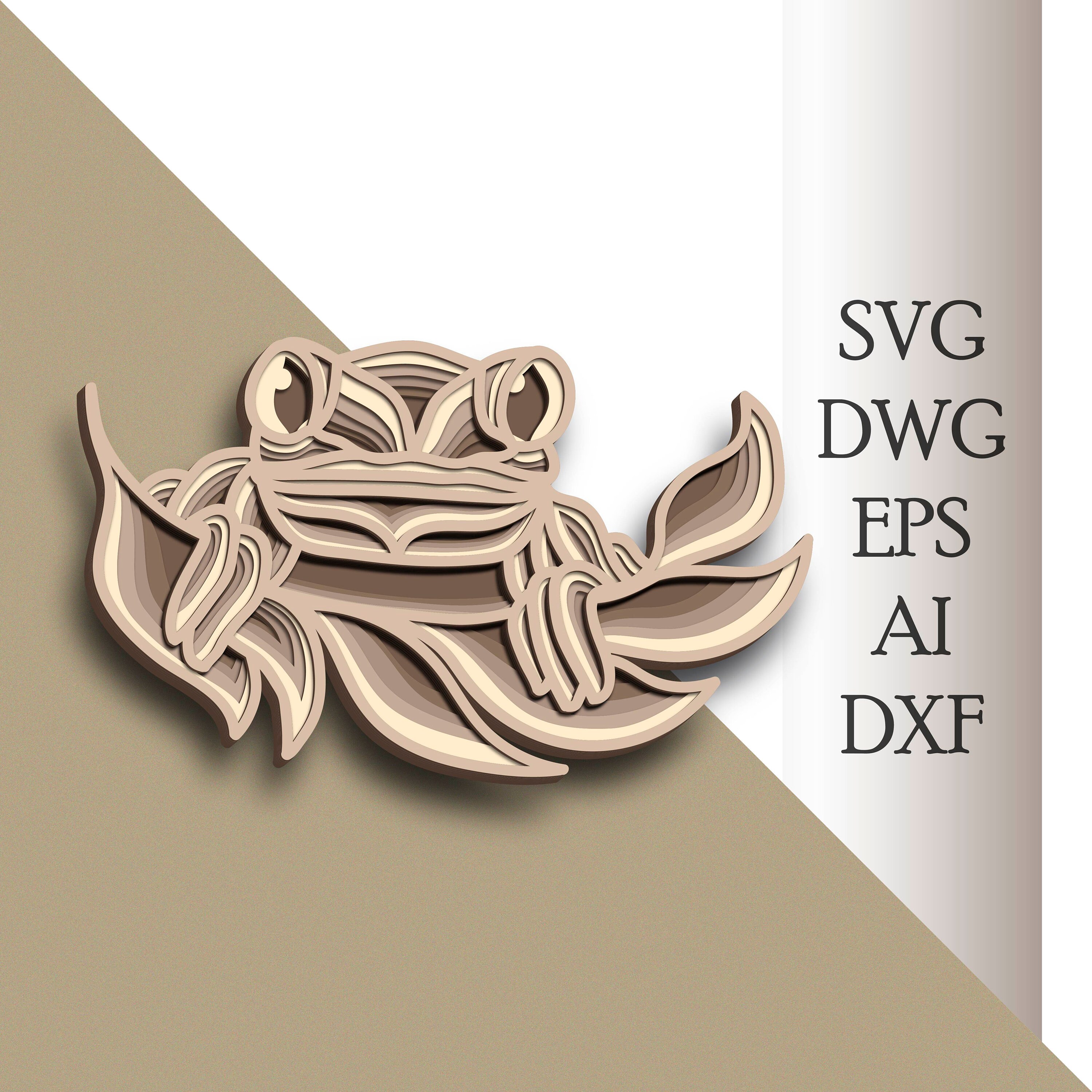 Frog Multilayer SVG/ Frog Cut File/ 3D Layer/ Plywood Cutting/ | Etsy