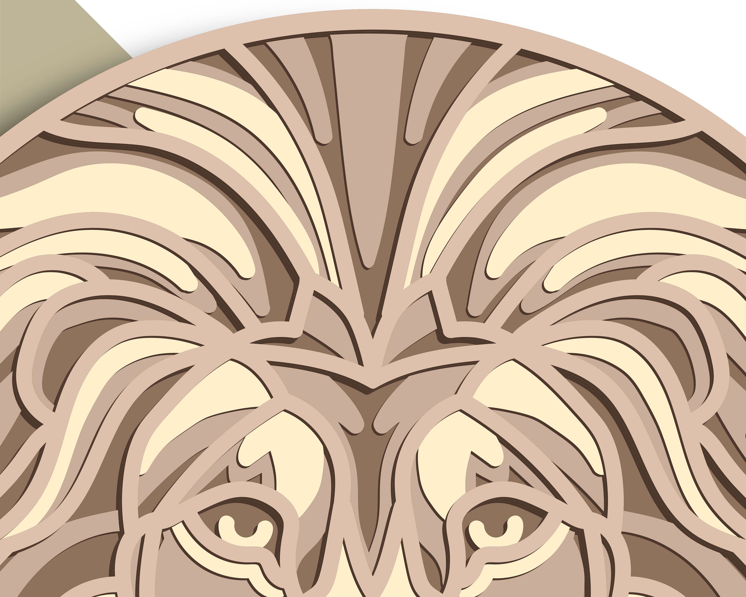 Lion Multilayer SVG/ Lion Cut File/ 3D Layer/ Plywood Cutting/ | Etsy UK