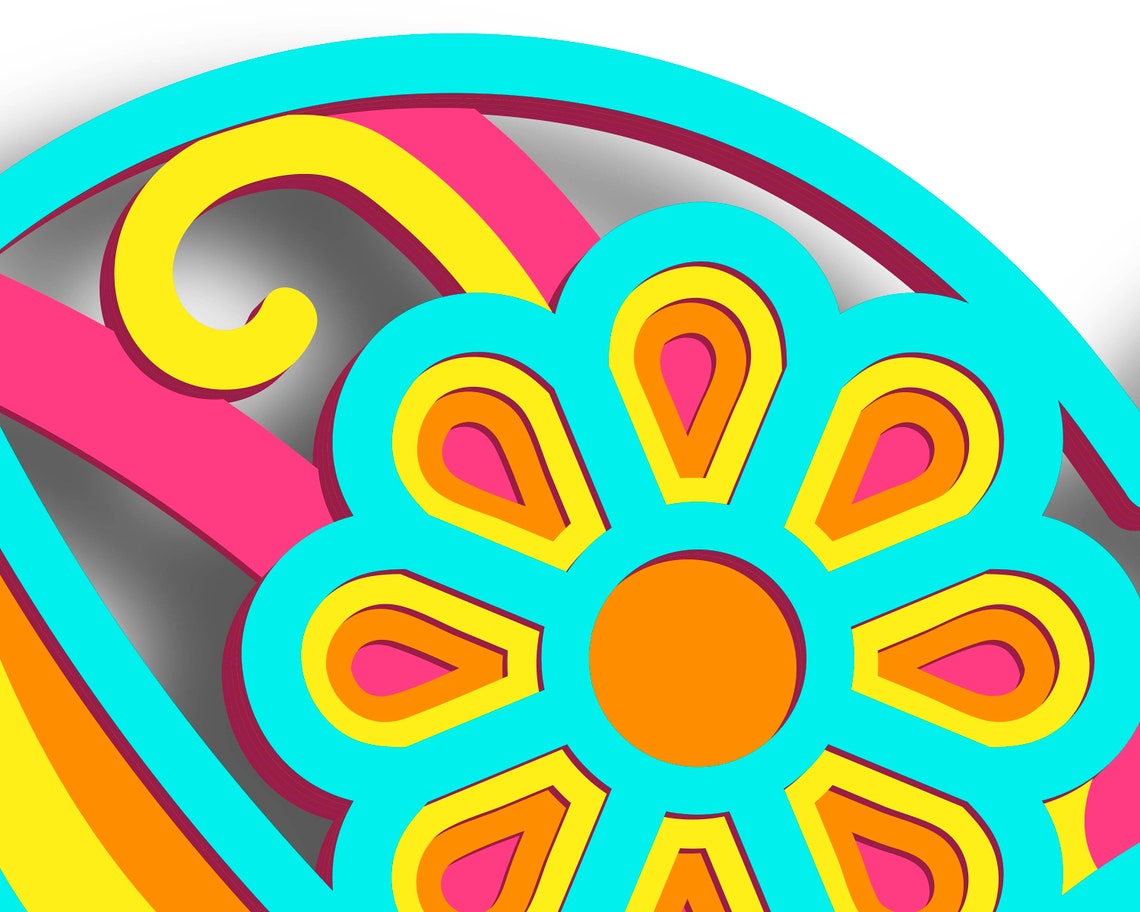 Heart Flower Multilayer SVG/ Heart Flower Cut File/ 3D Layer/ - Etsy