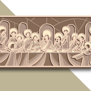 La Última Cena SVG multicapa/ Archivo de corte láser de La Última Cena ...