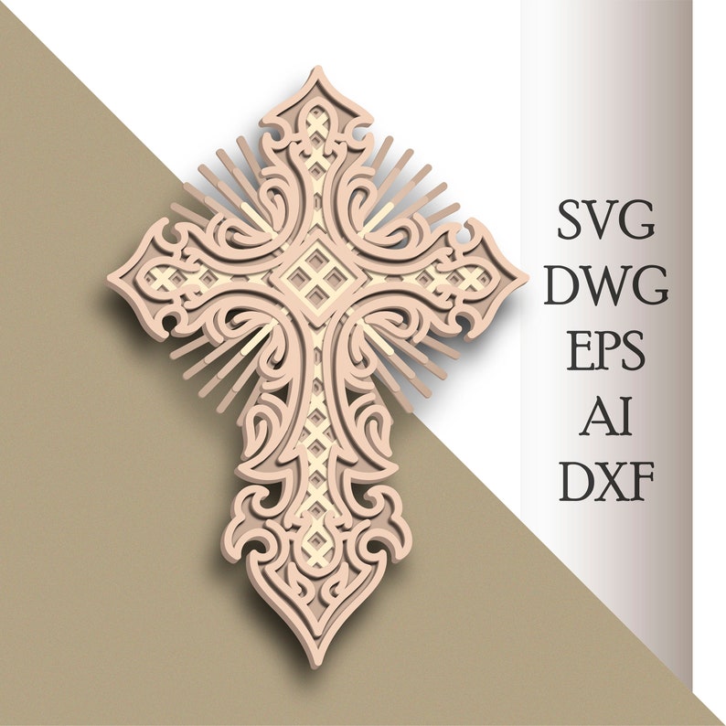 Cross Multilayer SVG/ Cross Cut File/ 3D Layer/ Plywood - Etsy