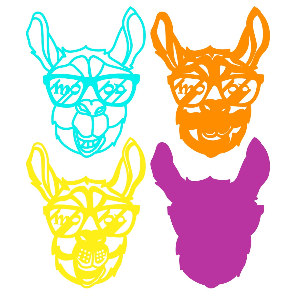 Lama Multilayer SVG/ Lama Cut File/ 3D Layer/ Plywood Cutting/ - Etsy