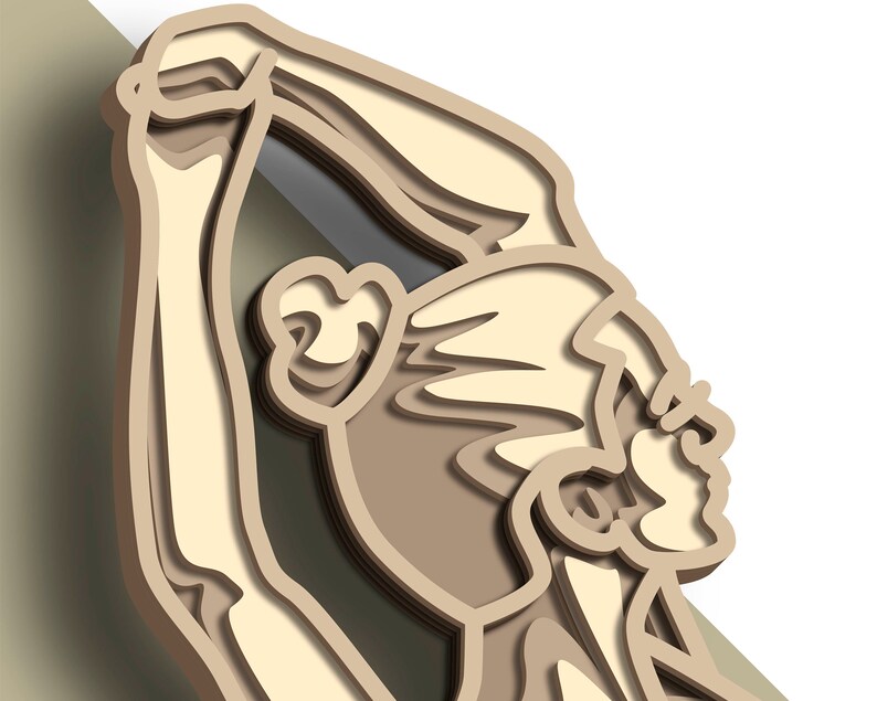 Yoga Multilayer SVG/ Yoga Cut File/ 3D Layer/ Plywood Cutting/ - Etsy