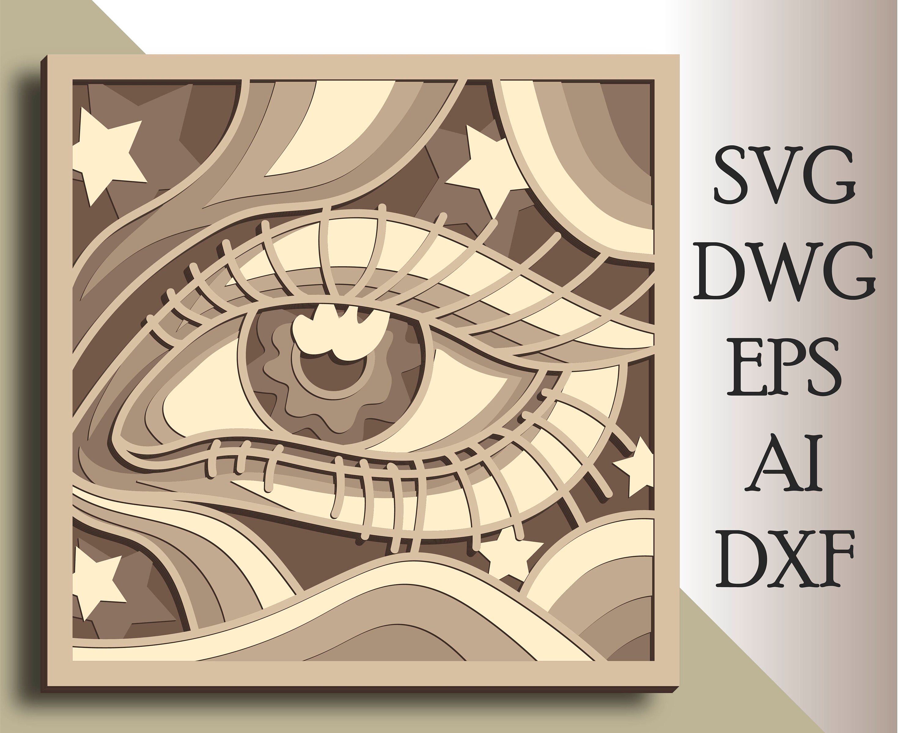 Eye Multilayer SVG/ Eye Cut File/ 3D Layer/ Plywood Cutting/ - Etsy Canada