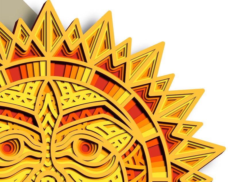 Sun Multilayer SVG/ Sun Cut File/ 3D Layer/ Plywood Cutting/ - Etsy
