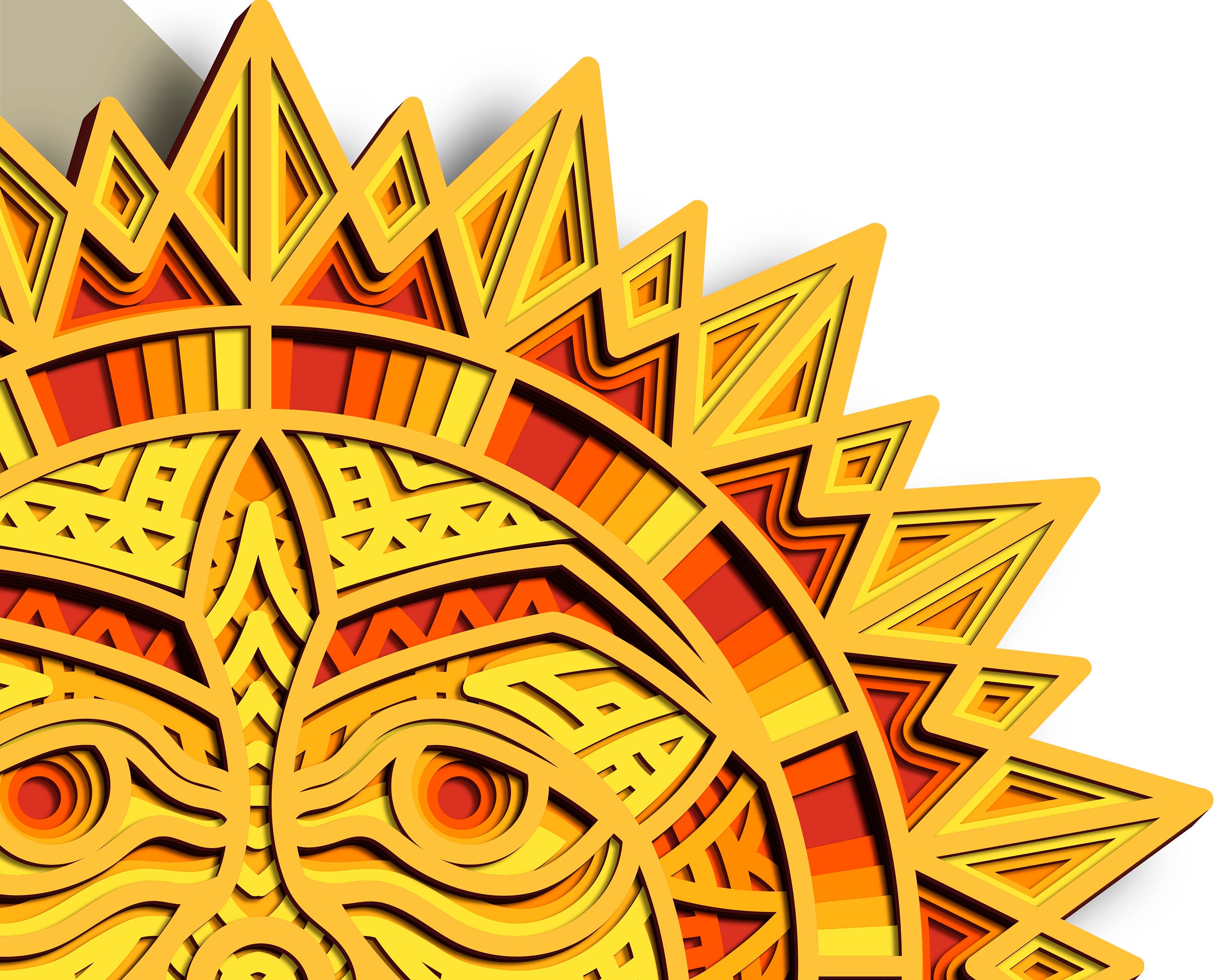 Sun Multilayer SVG/ Sun Cut File/ 3D Layer/ Plywood Cutting/ - Etsy