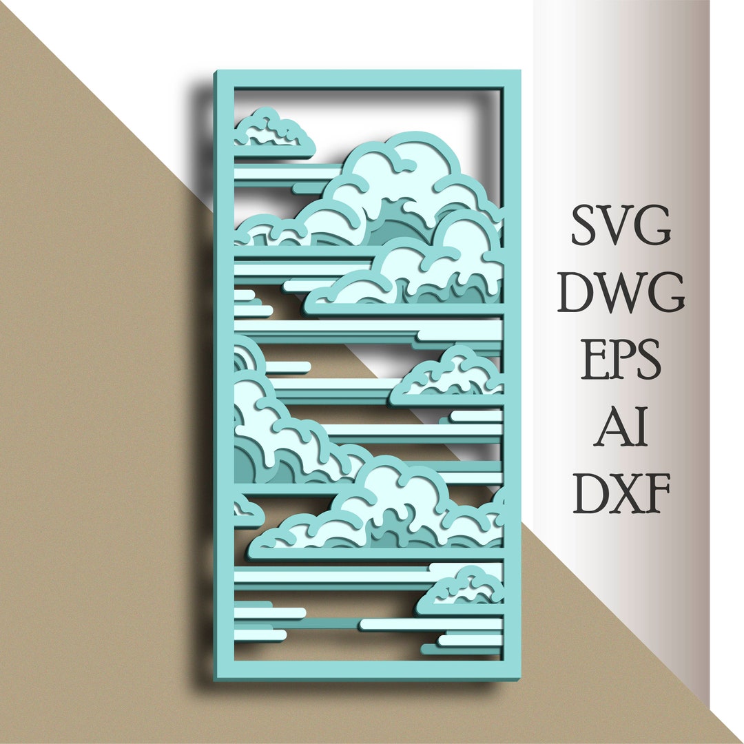 Wind Multilayer SVG/ Wind Cut File/ 3D Layer/ Plywood Cutting/ Paper ...