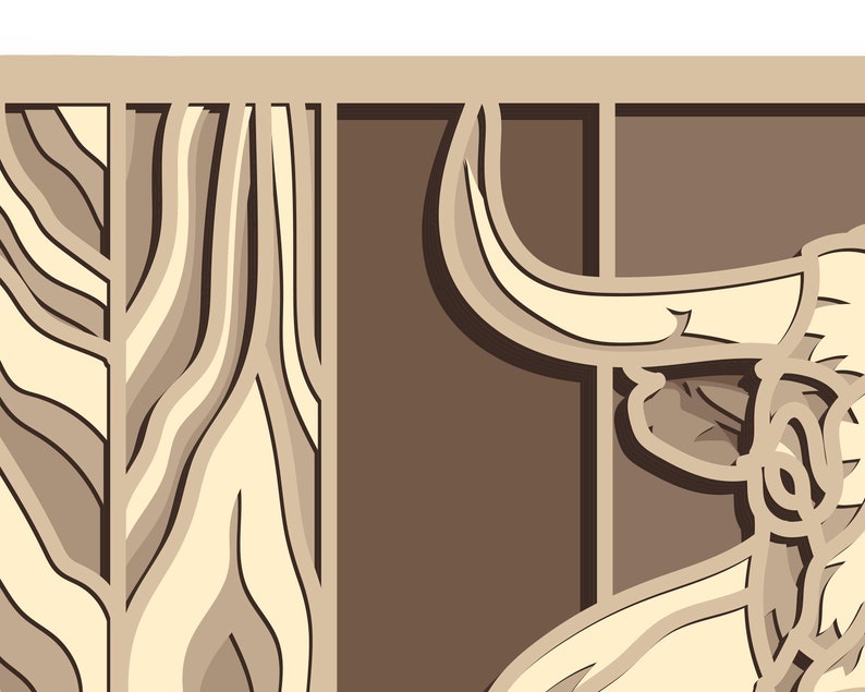 Bull Multilayer SVG/ Bull Cut File/ 3D Layer/ Plywood Cutting/ - Etsy