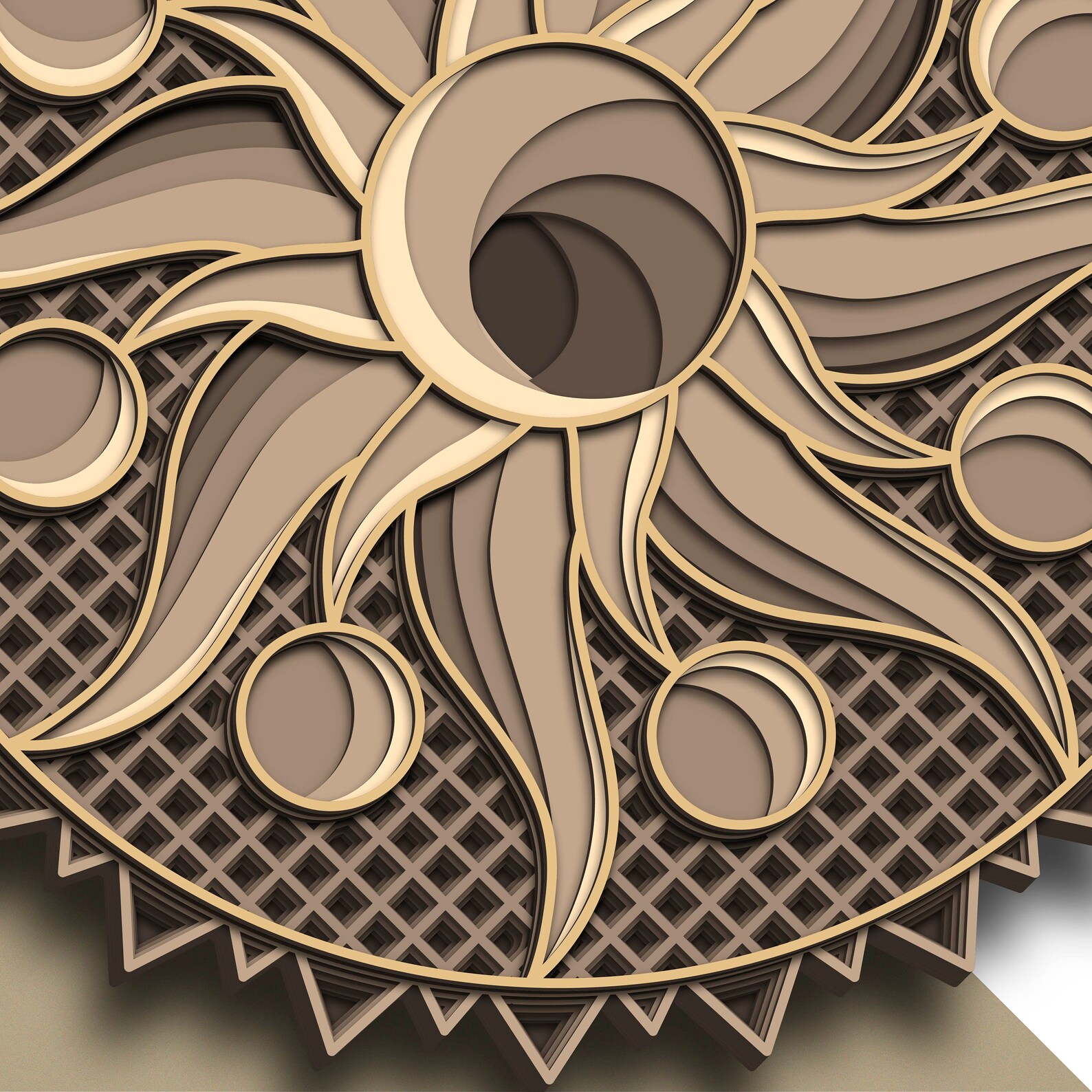 Moon Sun Multilayer SVG/ Moon Sun Cut File/ 3D Layer/ Plywood - Etsy ...