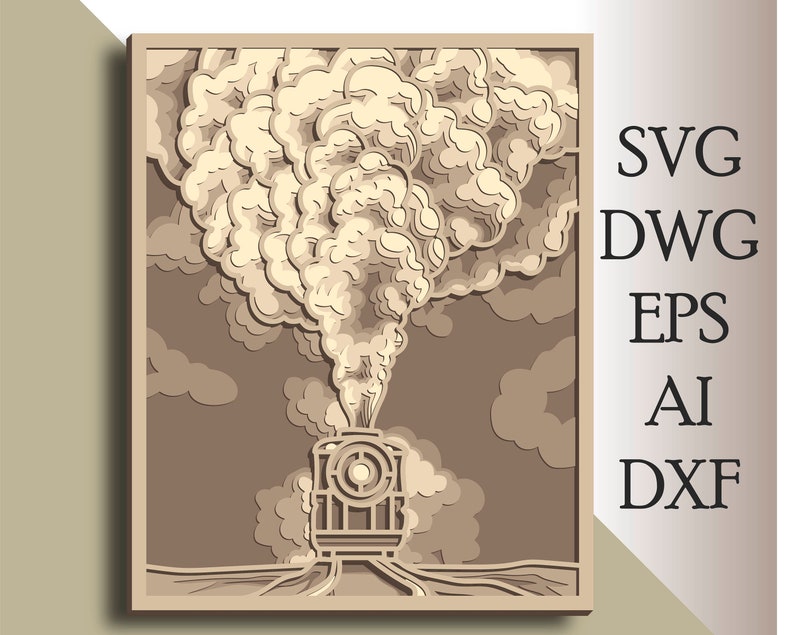 Train Multilayer SVG/ Train Cut File/ 3D Layer/ Plywood - Etsy