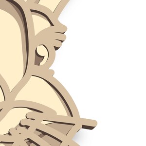 Rabbit Multilayer SVG/ Rabbit Cut File/ 3D Layer/ Plywood Cutting ...