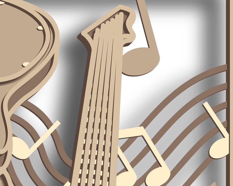 Guitar Multilayer SVG/ Guitar Cut File/ 3D Layer/ Plywood - Etsy