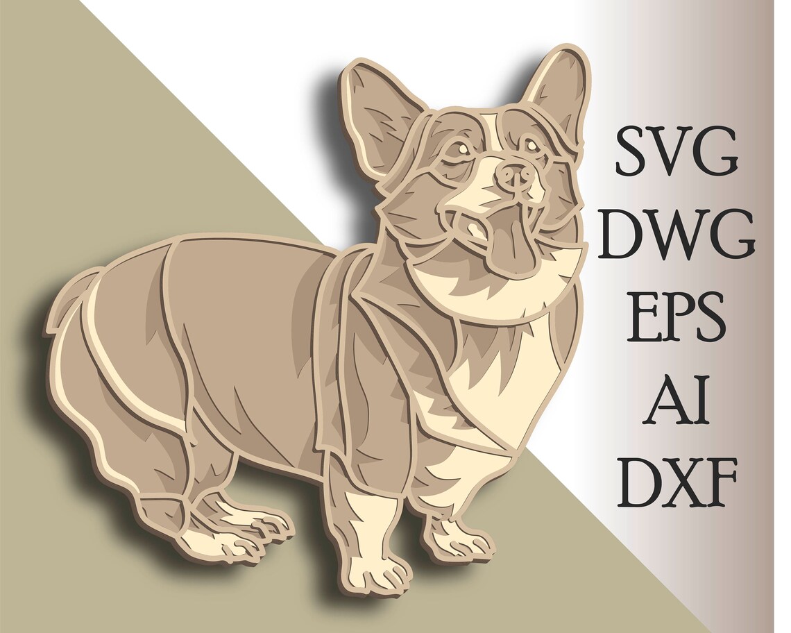 Corgi Multilayer SVG/ Corgi Cut File/ 3D Layer/ Plywood - Etsy