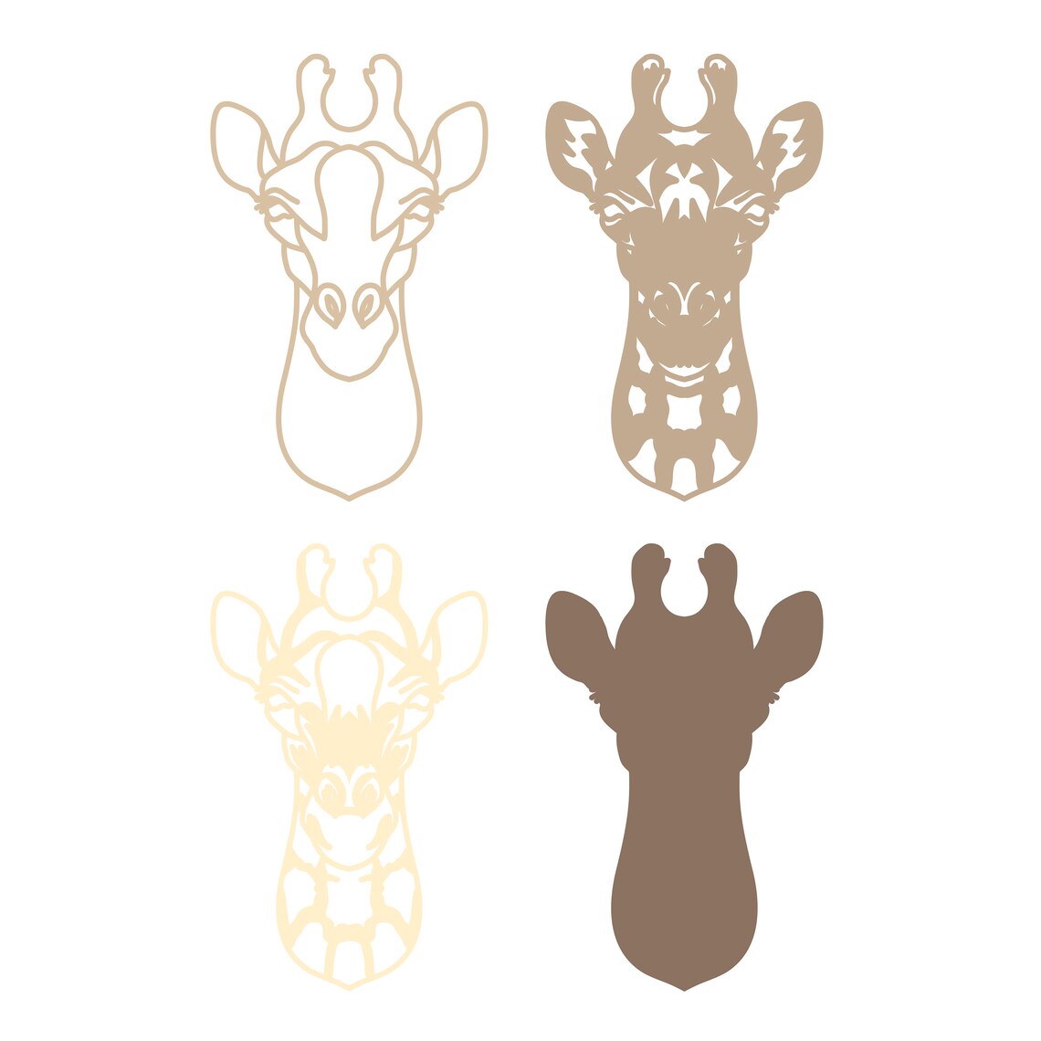 Giraffe Multilayer SVG/ Giraffe Cut File/ 3D Layer/ Plywood - Etsy