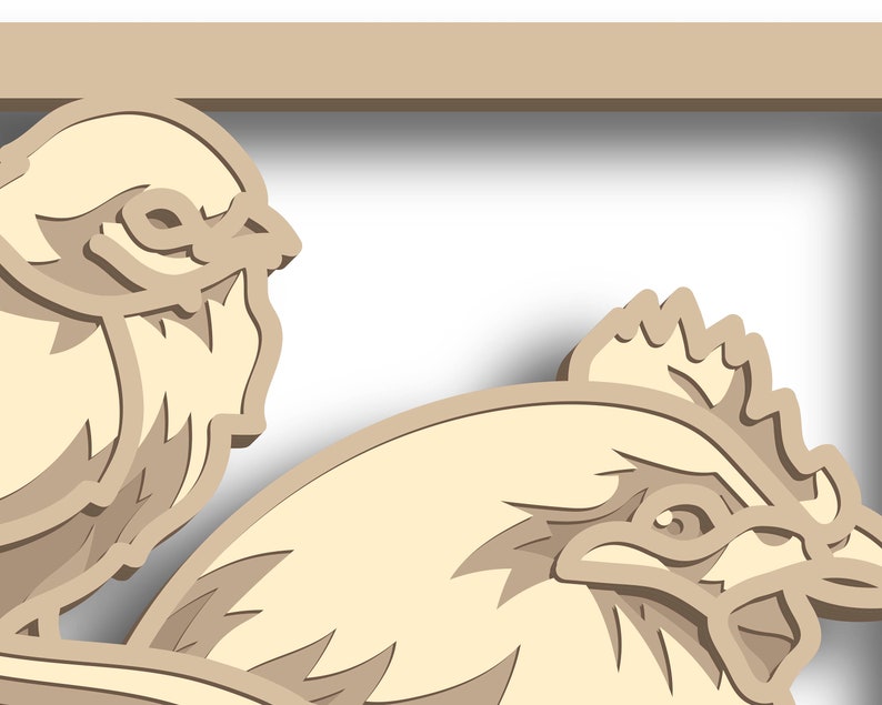 Chicken Multilayer SVG/ Chicken Cut File/ 3D Layer/ Plywood - Etsy